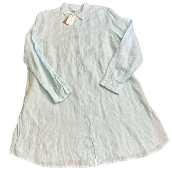 J. Jill | Tops | J Jill Love Linen Button Down Shirt Tunic Large ...